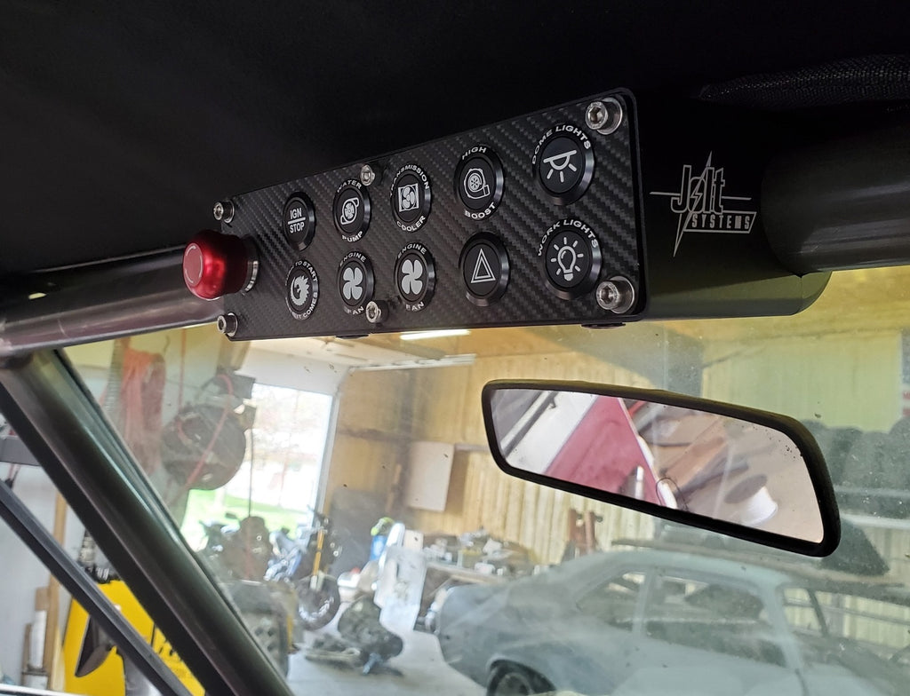 Roll Bar Mount Switch Box - 10 Button with E-Stop, Pre-Wired – Jolt Systems